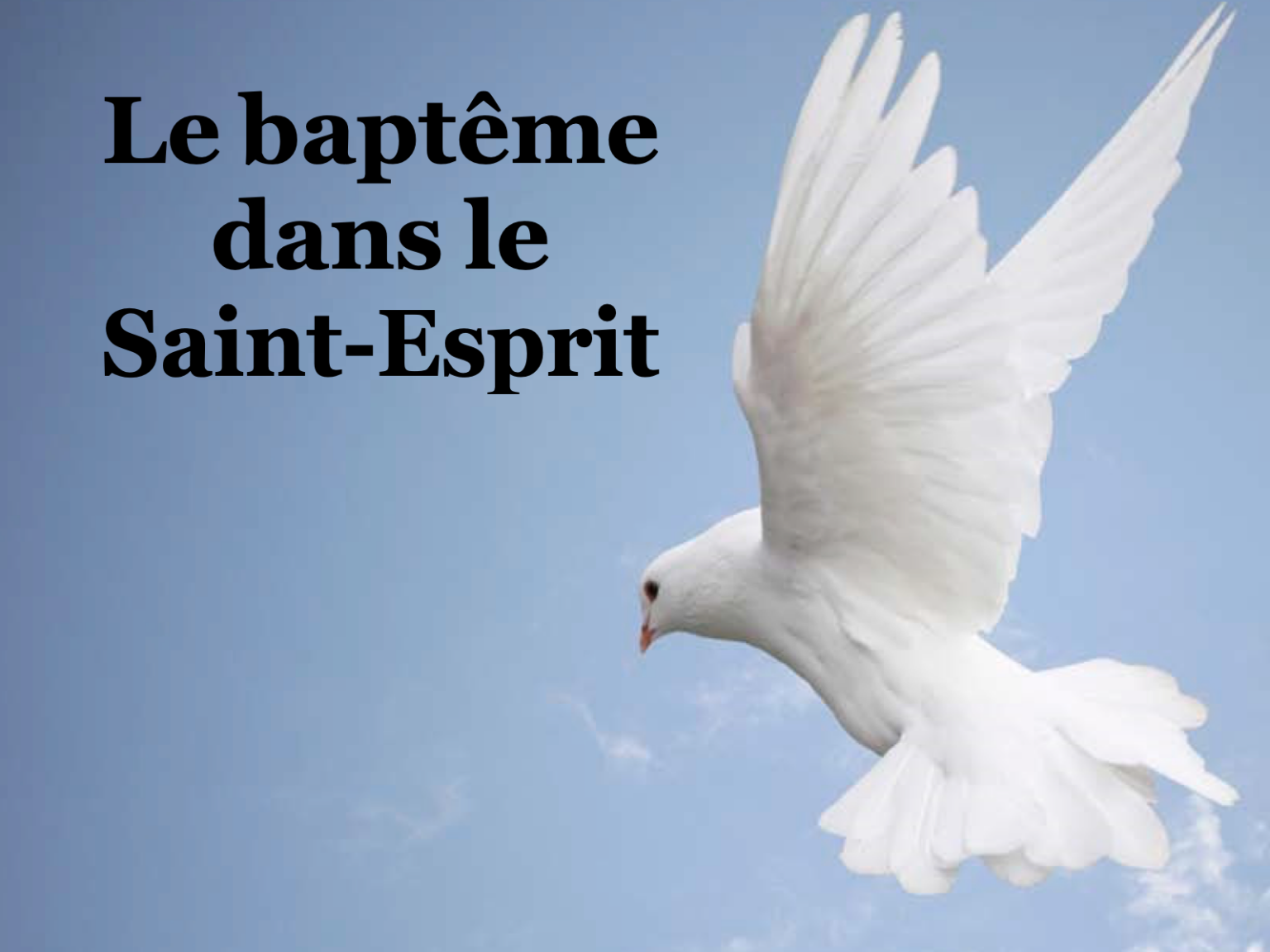 Le Baptême dans le Saint-Esprit - ÉTUDES BIBLIQUES - Journal Chrétien