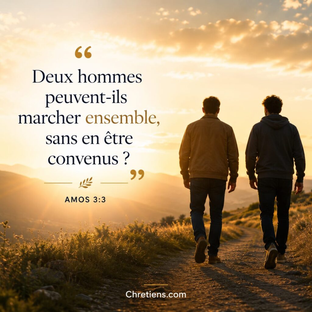 Deux hommes marchent-ils ensemble, Sans en être convenus ? Amos 3:3 ...