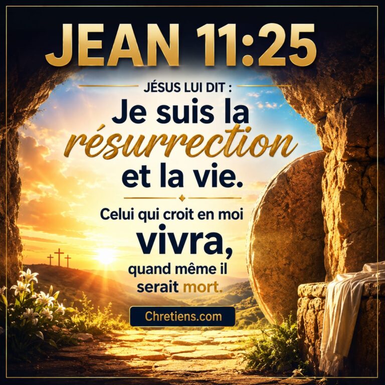 Jésus lui dit : Je suis la résurrection et la vie. Jean 11:25 ...
